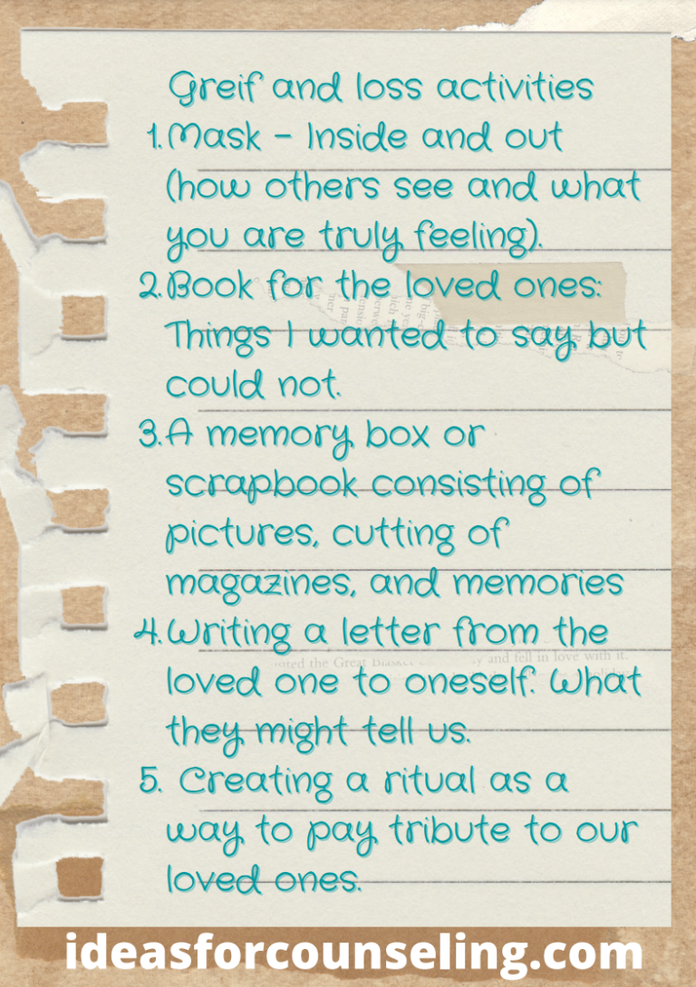 GRIEF AND LOSS - Ideas For Counseling