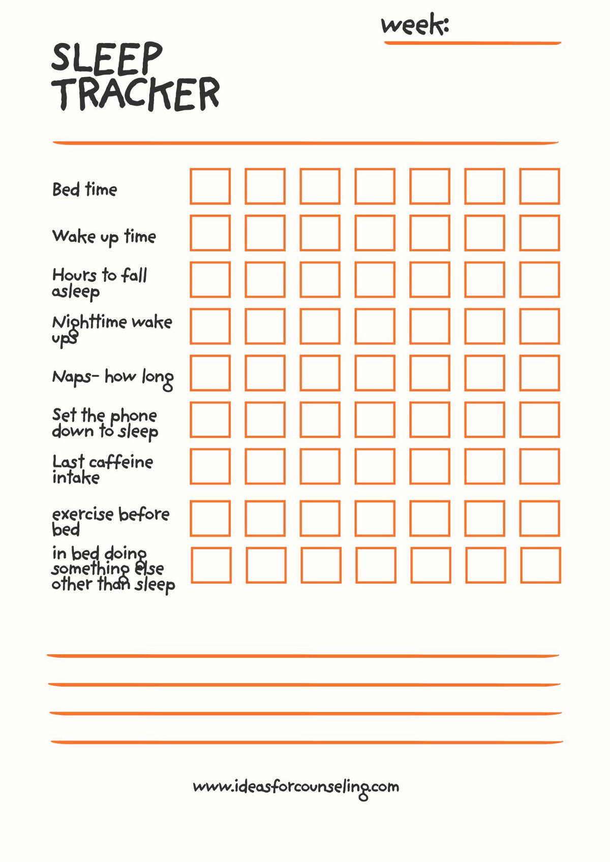 Sleep - Ideas For Counseling